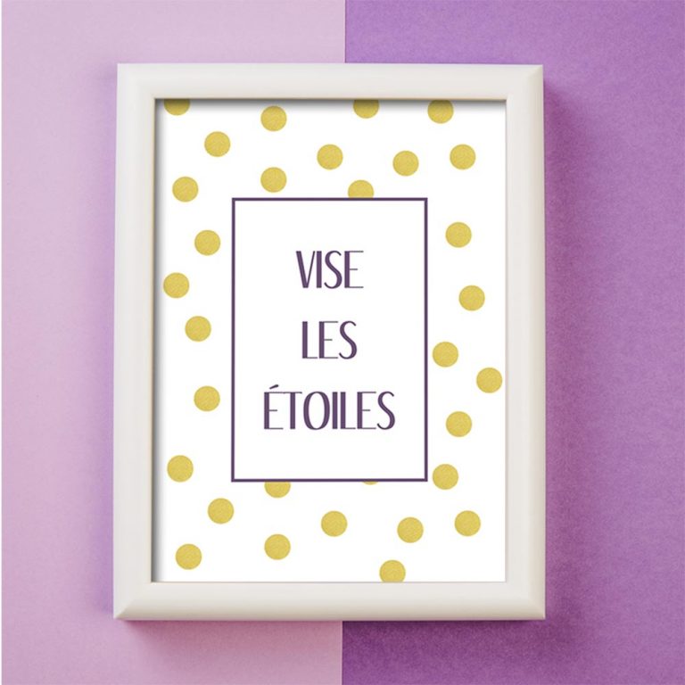 Poster Vise les étoiles - Etre optimiste